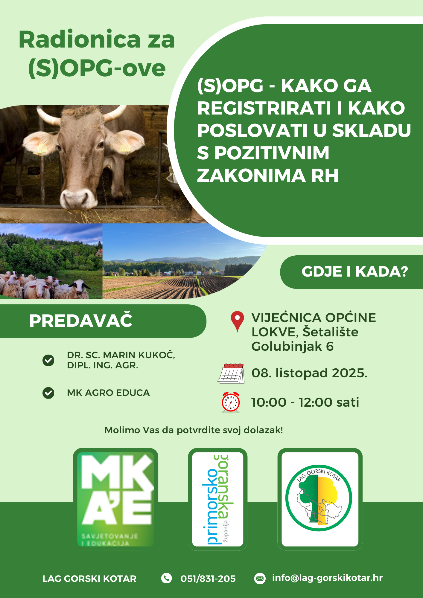 Radionica za (S)OPG-ove "(S)OPG - kako ga registrirati i kako poslovati ...